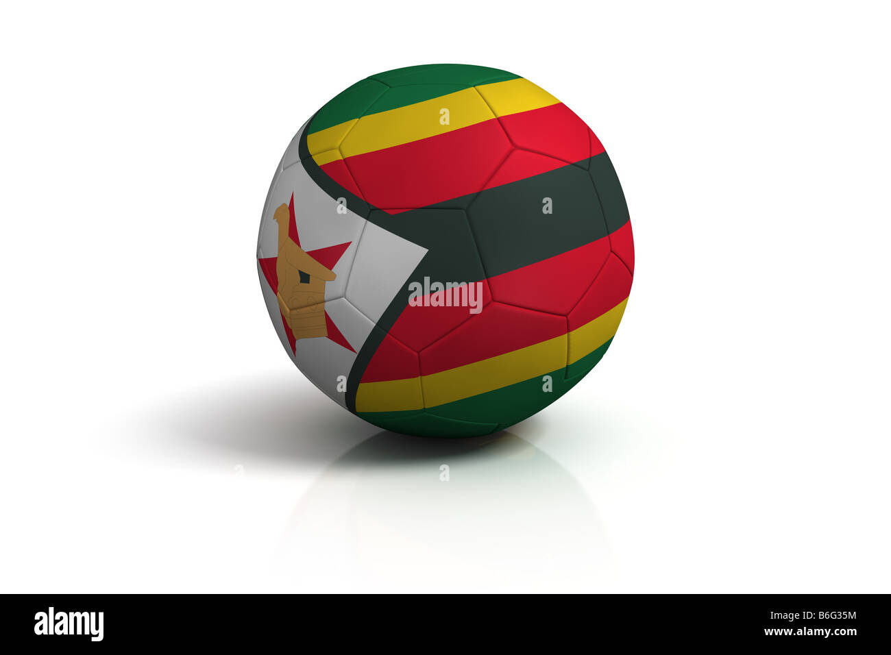 Soccer ball zimbabwe on white background Stock Photo - Alamy
