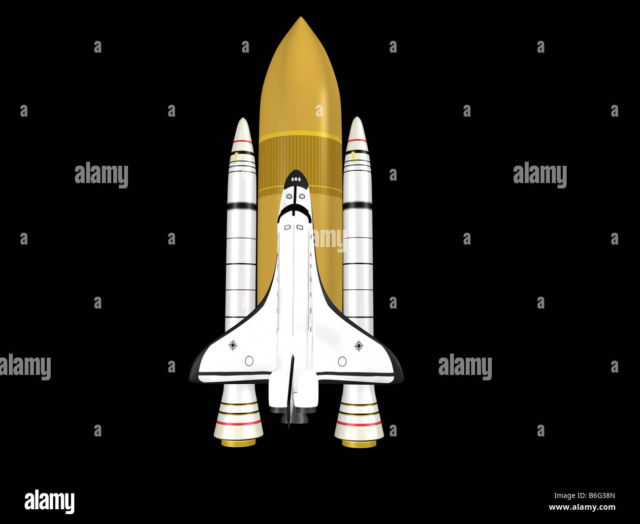 3D Space shuttle with boosters Stock Photo - Alamy