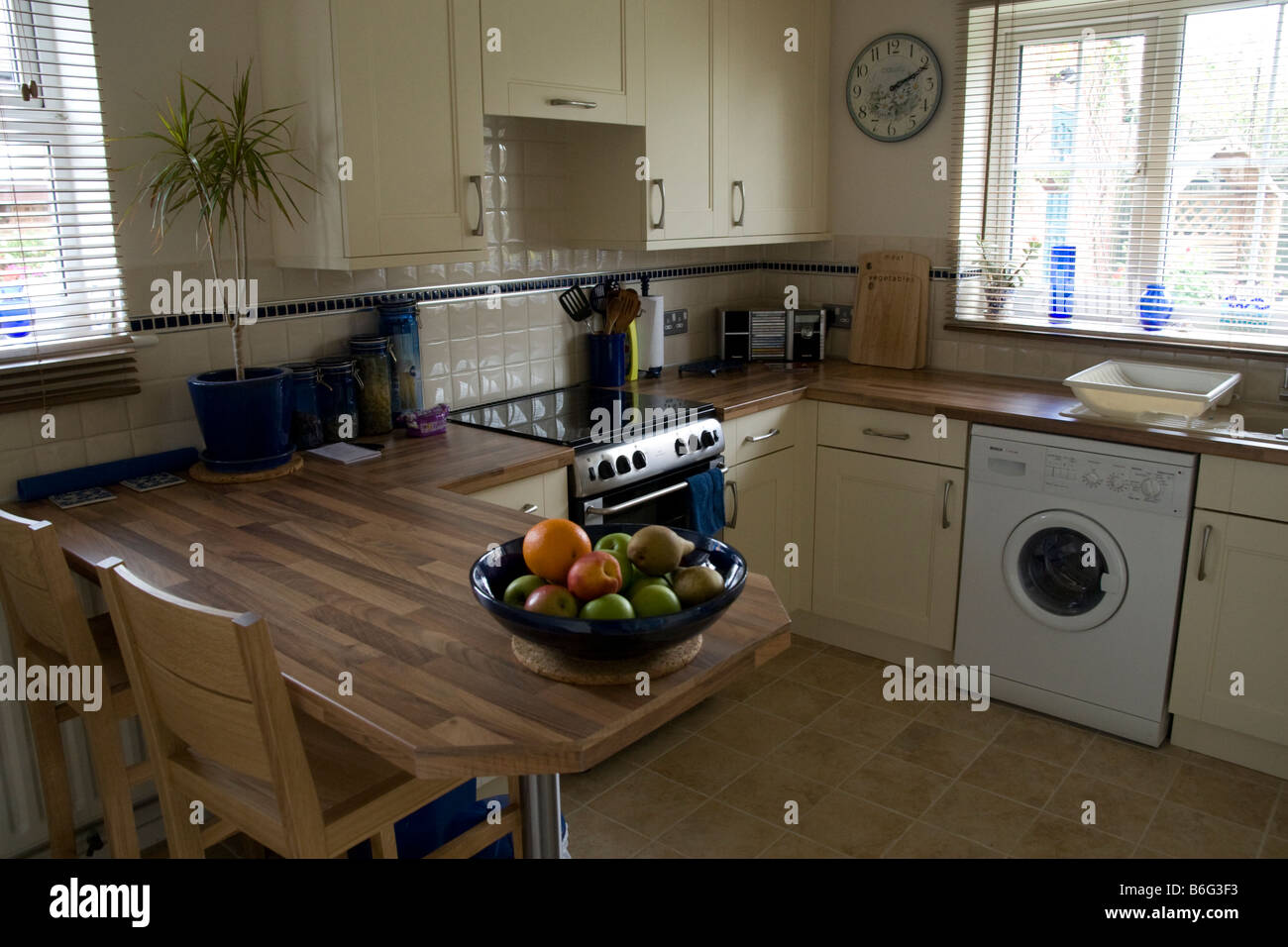Newly Refurbished Kitchen in Modern British House Stock Photo - Alamy