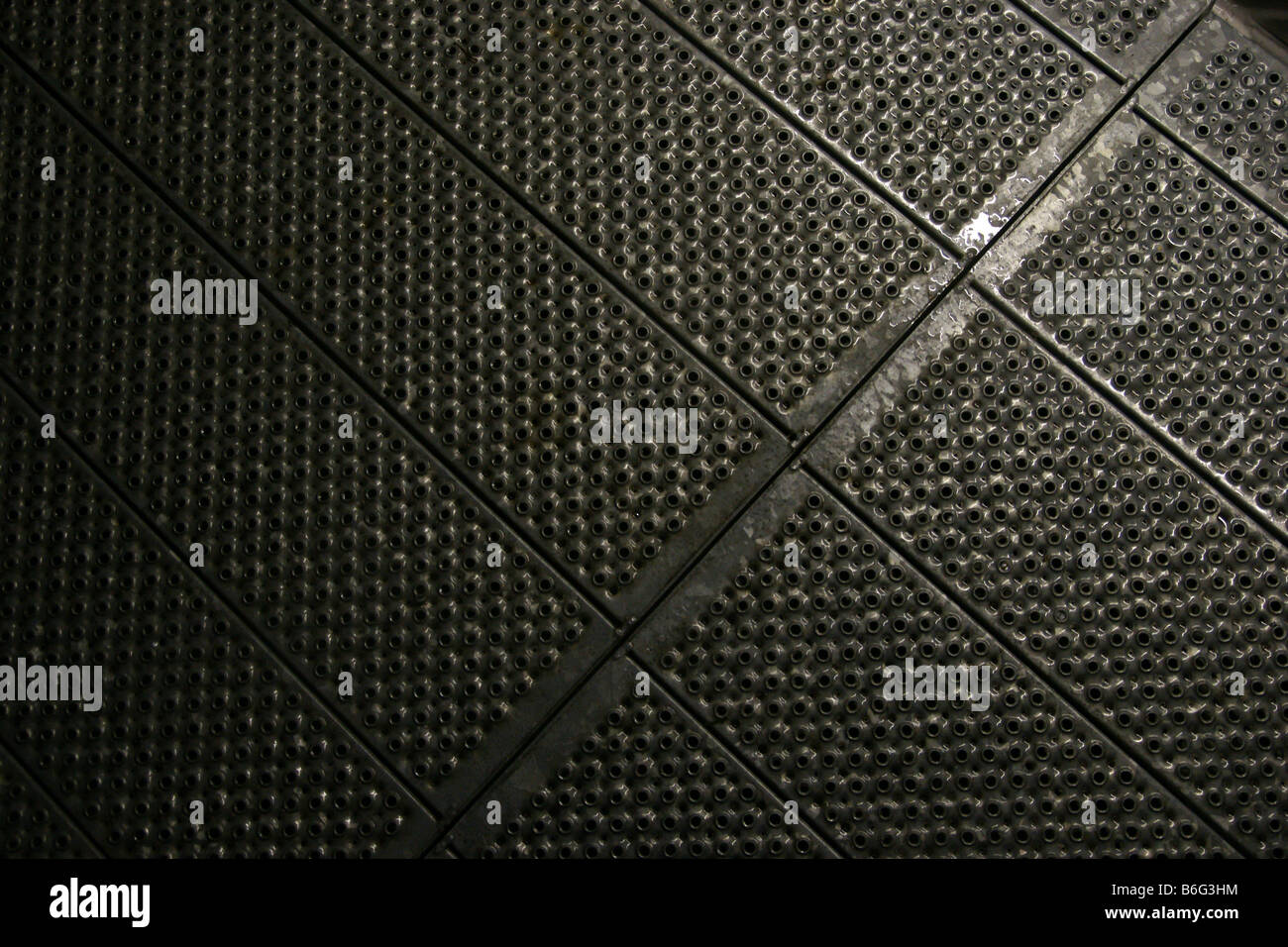 Iron mesh stepping platform with holes perfored tin diagonal line ...