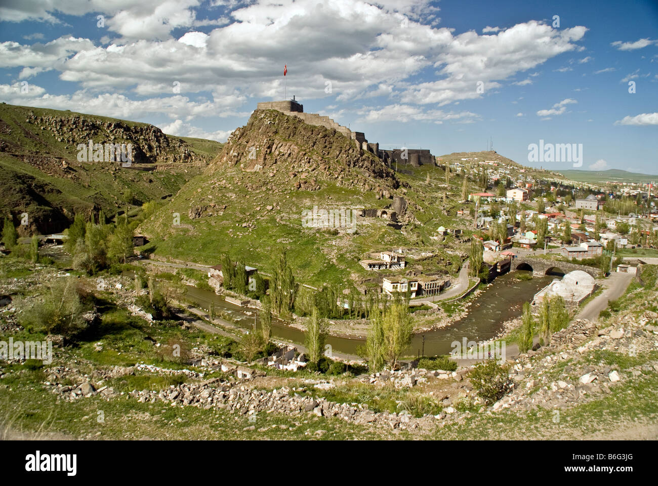 Kars Kalesi (Castle or Kale), Armenian fortress and Ottoman citadel on ...