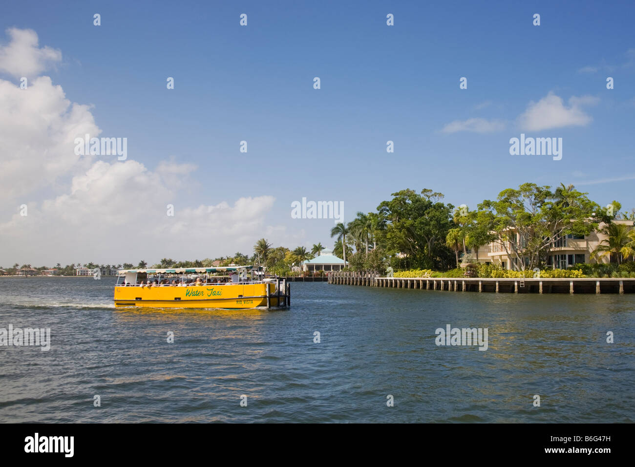 Water Taxi on Atlantic Intracoastal Waterway in Fort Lauderdale Florida ...