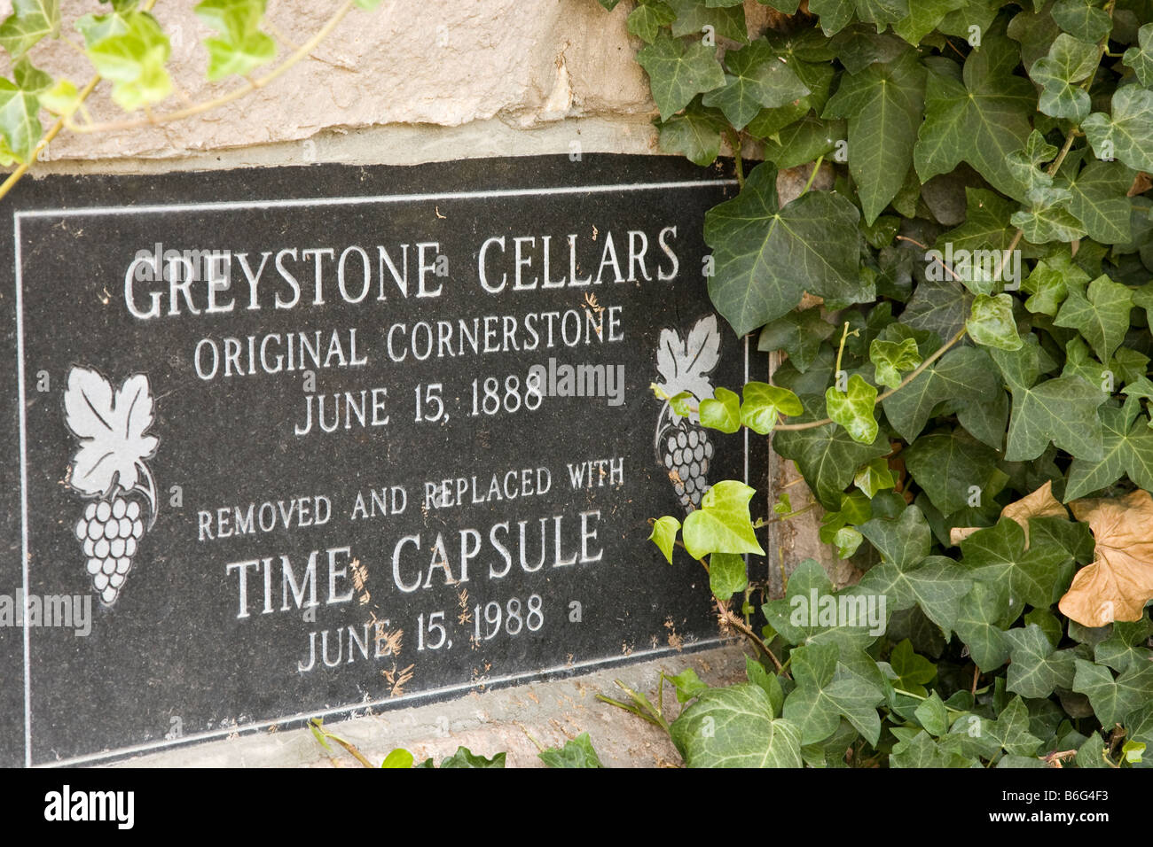 Greystone Cellars time capsule marker at the Cullinary Institute of ...