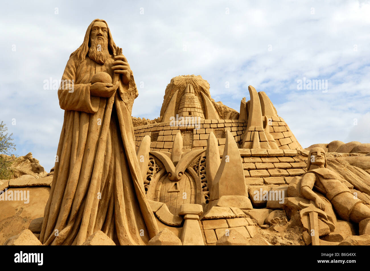 lord of the rings tolkein literature sand sculpture myth legend Stock ...