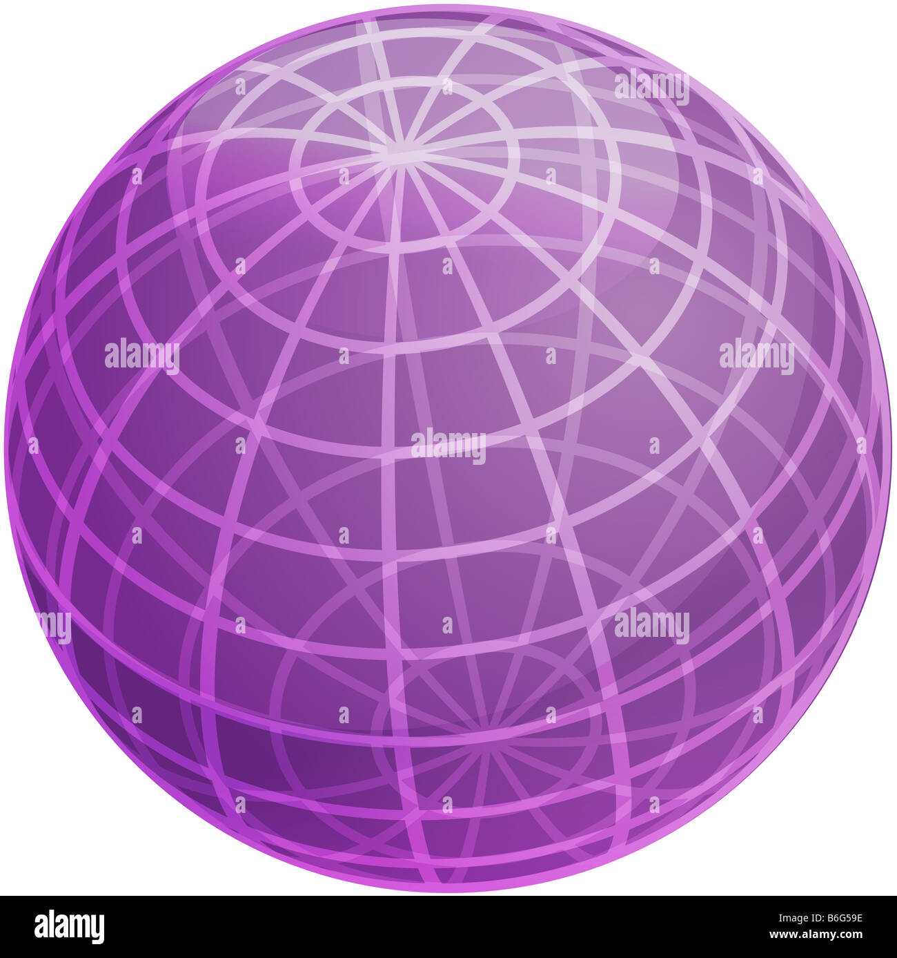 Blank glossy sphere with 3d grid pattern Stock Photo - Alamy