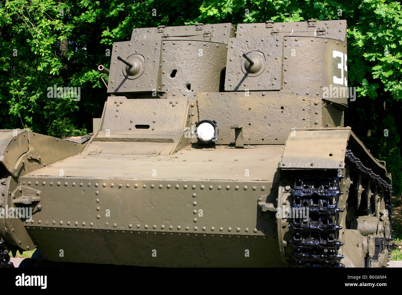 World War II Soviet tank at Victory Park in Moscow, Russia Stock Photo ...