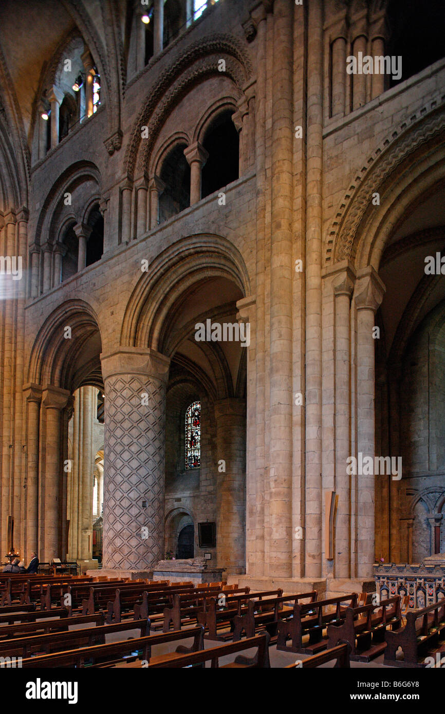 Durham cathedral mainly 1095 1133 central nave Durhamshire UK Great ...