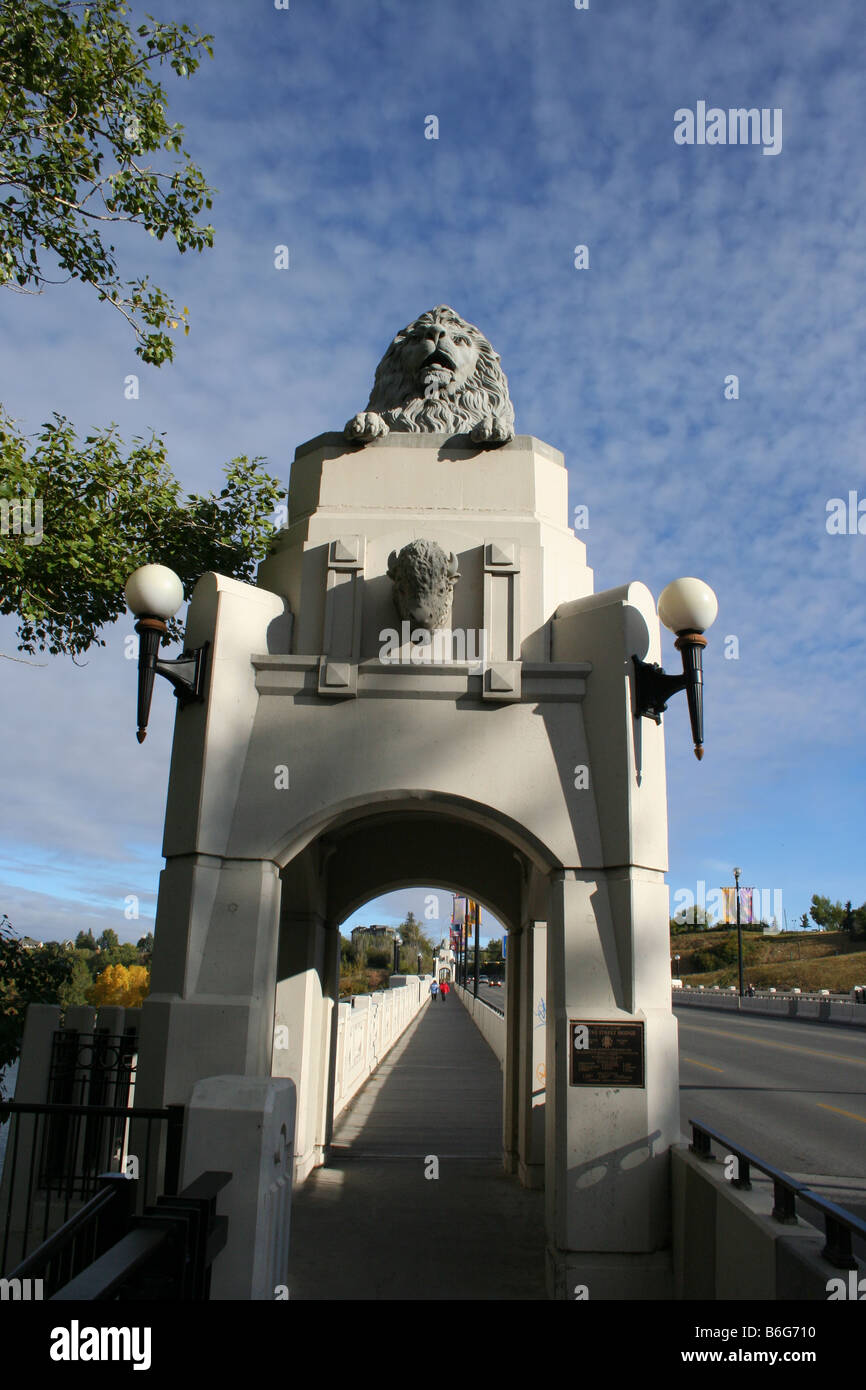 decorated archway on Centre Street bridge Calgary September 2006 Stock ...