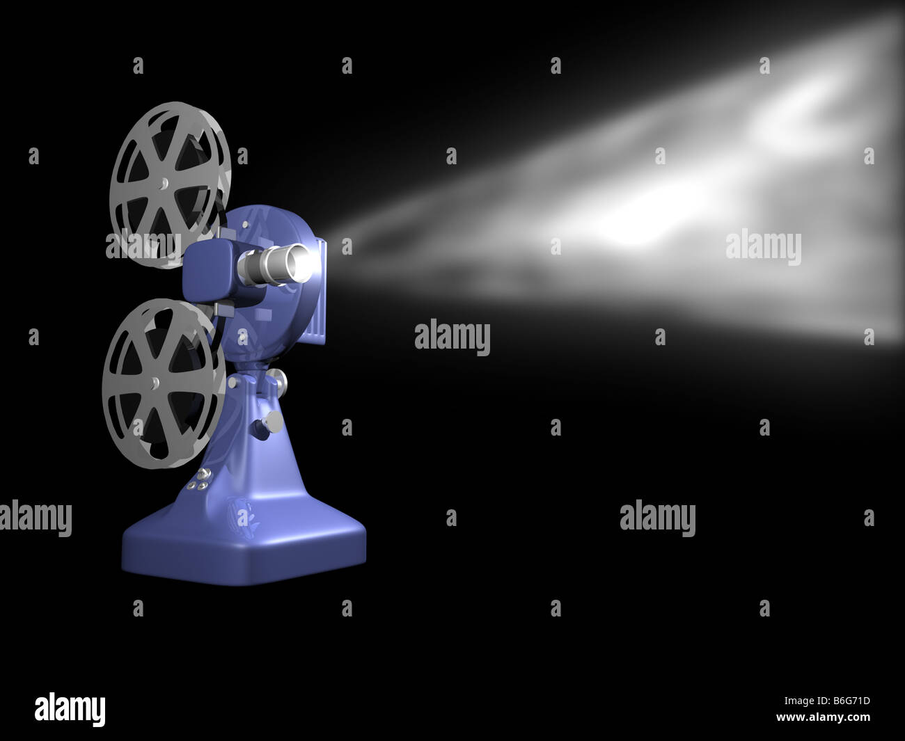 3D antique film projector Stock Photo - Alamy