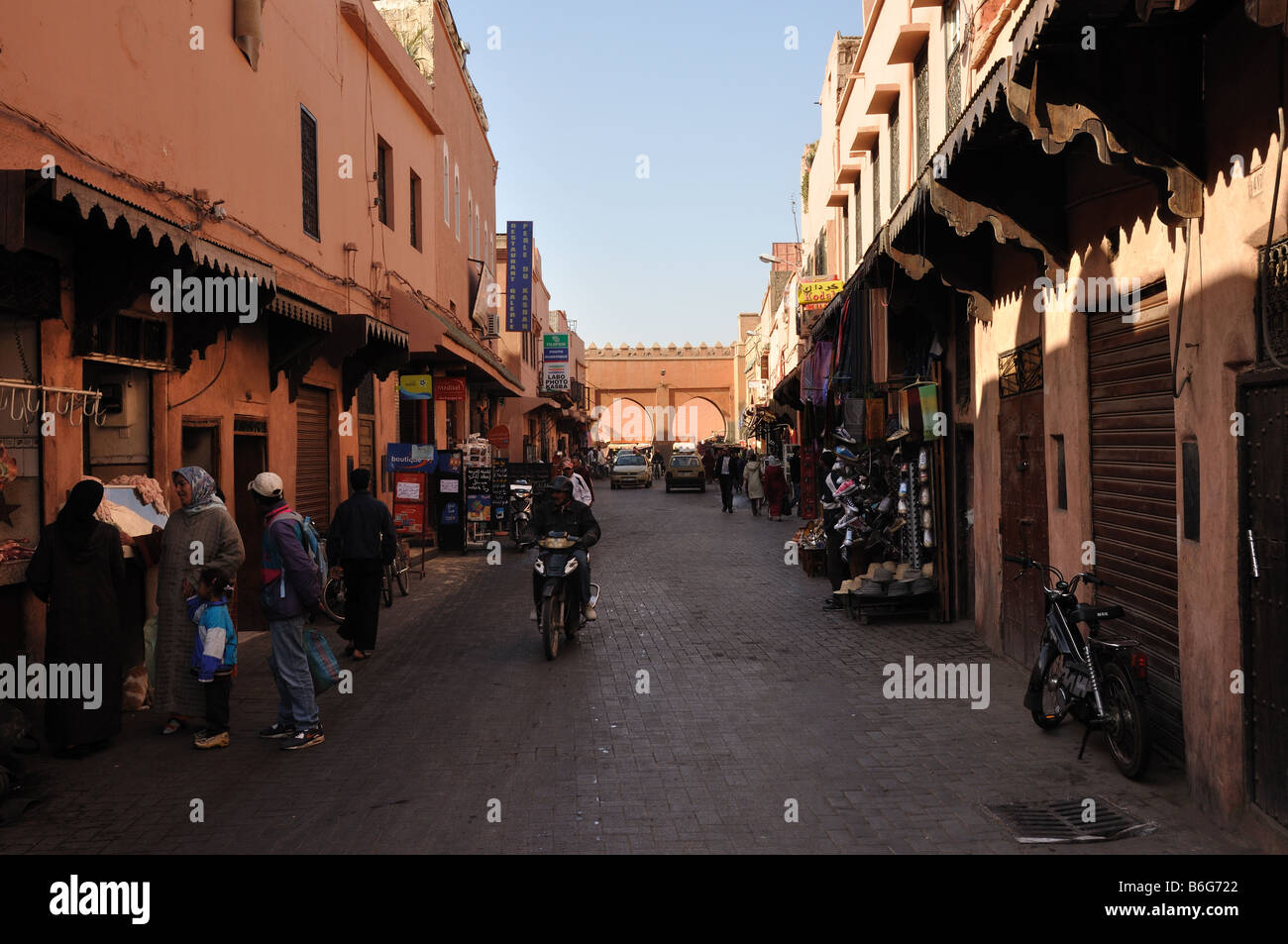 Street scene in Marrakech, Morocco Stock Photo - Alamy