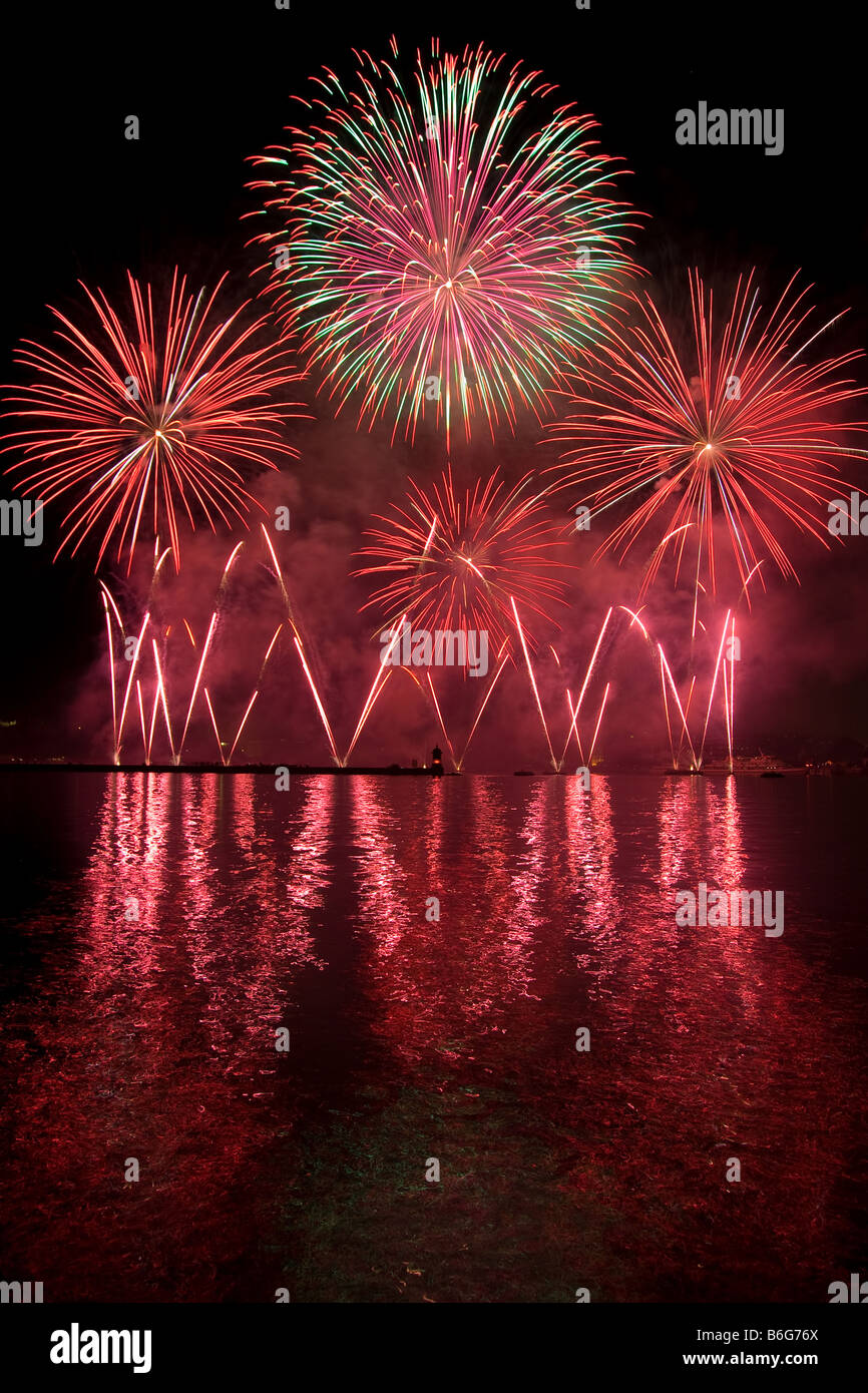 Geneva fireworks #6 Stock Photo - Alamy