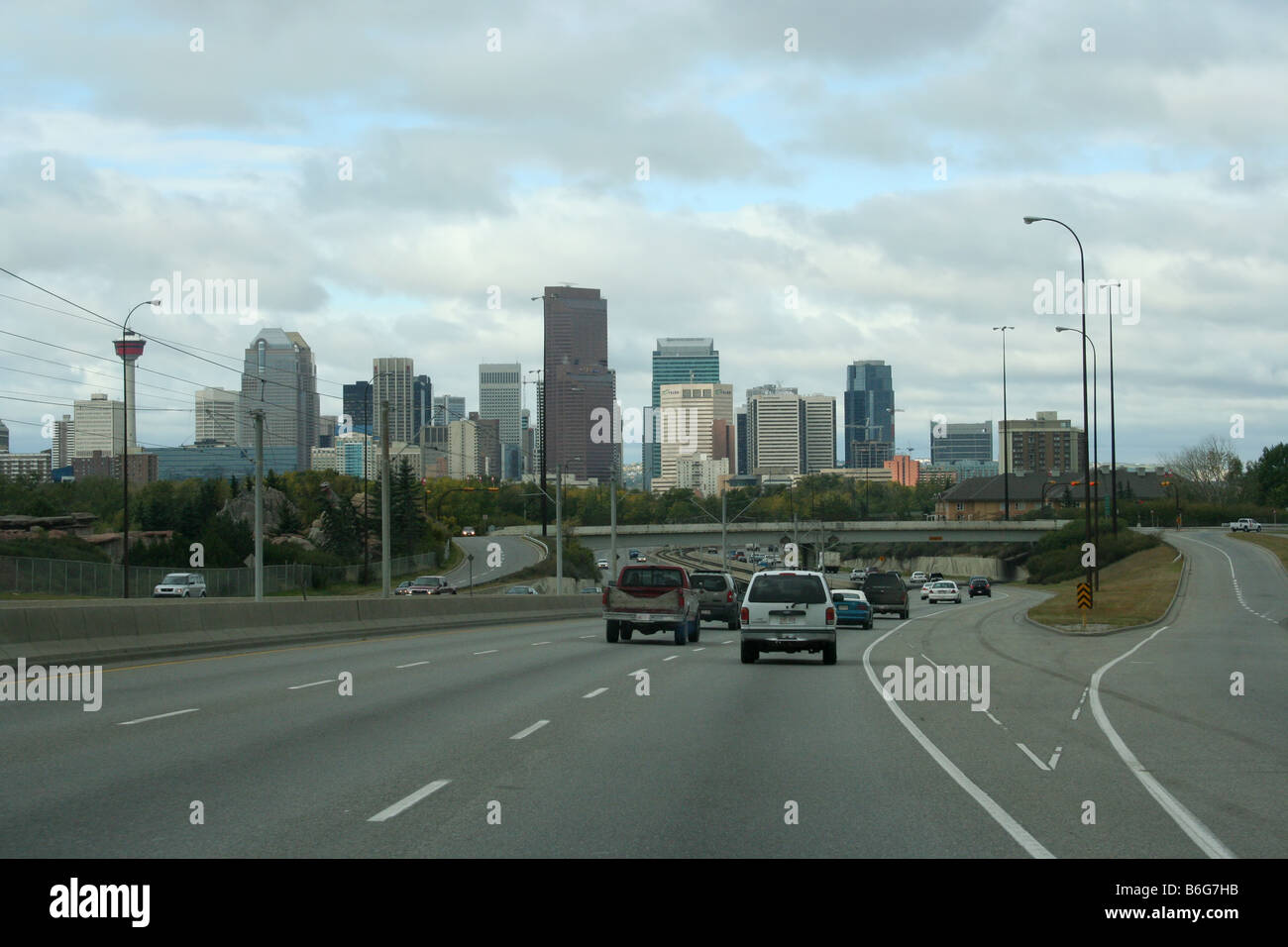 Calgary freeway Canada September 2006 Stock Photo - Alamy