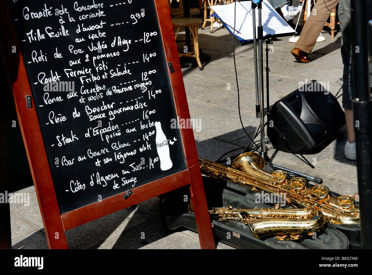 Paris France, "Still life" "French Bistro Restaurant" Menu on a ...