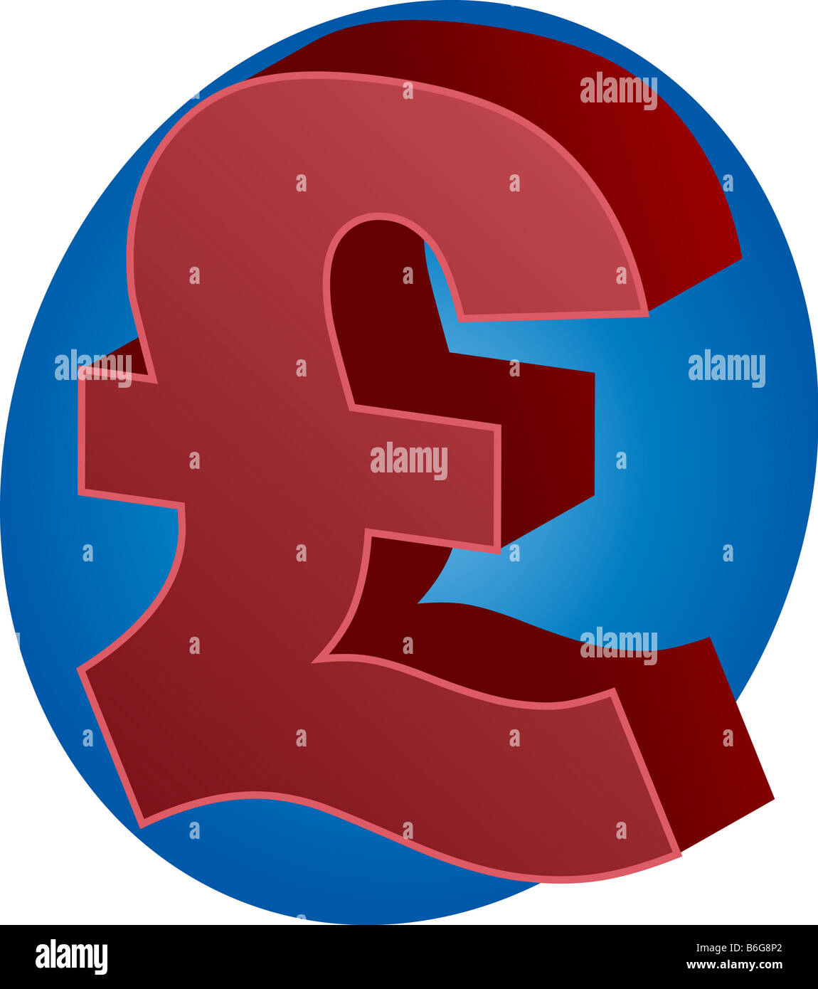 United Kingodm Pound Sterling Currency symbol isometric illustration ...