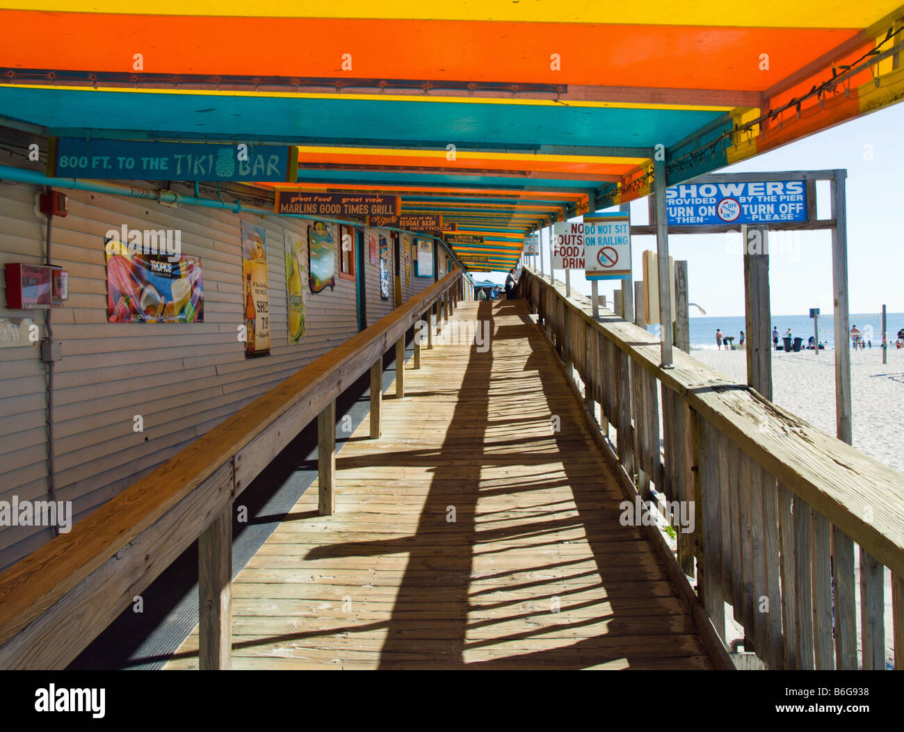 ONLY 880 FEET TO THE TIKI BAR ON THE COCOA BEACH PIER IN FLORIDA Stock ...