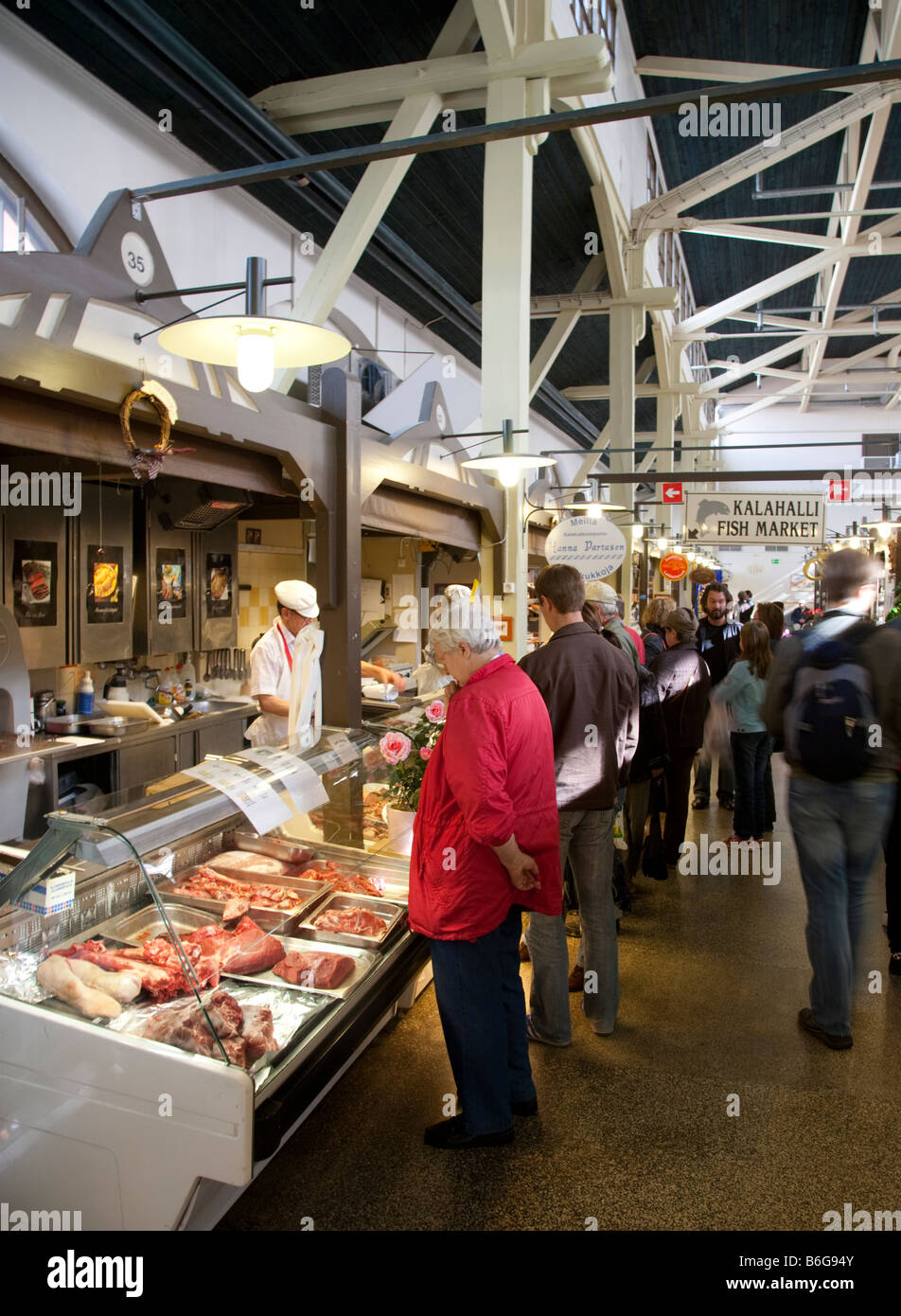 Inside the Kuopio City Market Hall ( Kauppahalli ) , Finland Stock ...