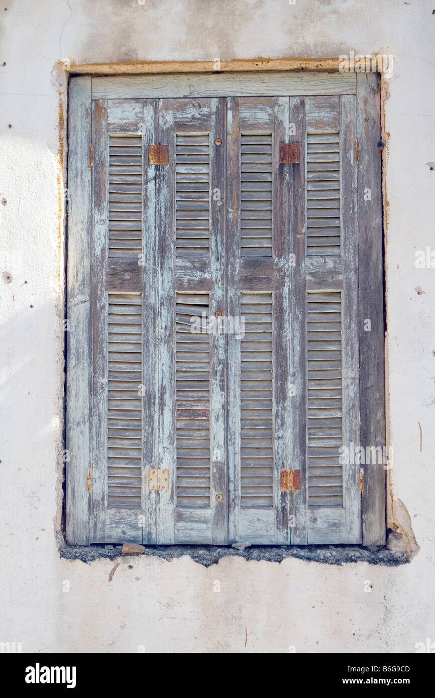 Old wooden shutter - Kefalonia, Greece, Europe Stock Photo - Alamy