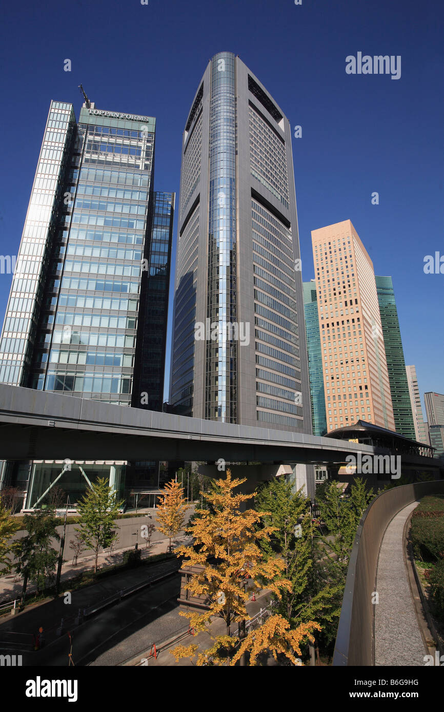 Japan Tokyo Shiodome area new highrise urban development Stock Photo ...