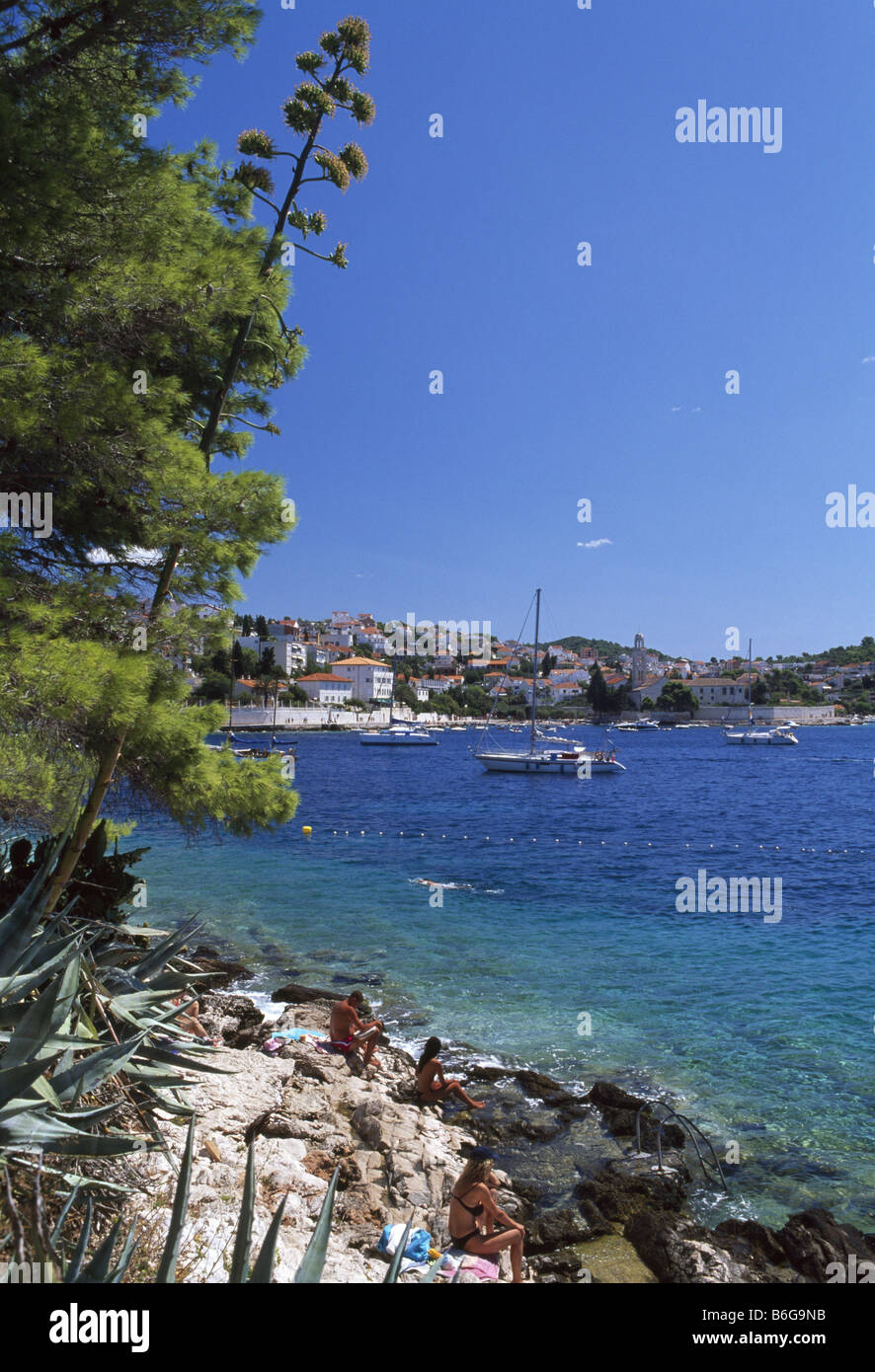 Hvar beaches hi-res stock photography and images - Alamy