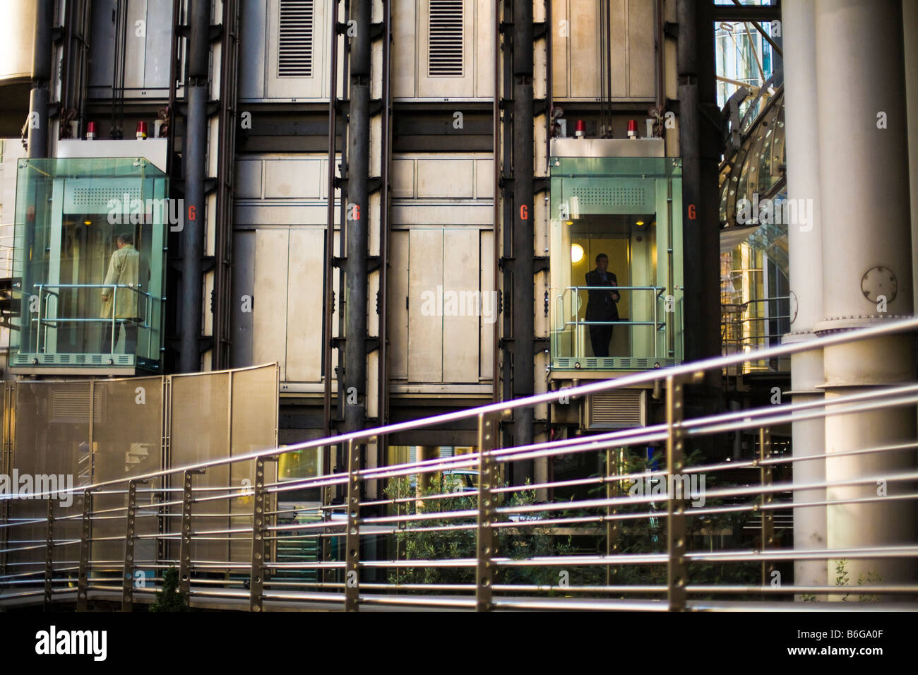 Lloyds building external lifts hi-res stock photography and images - Alamy