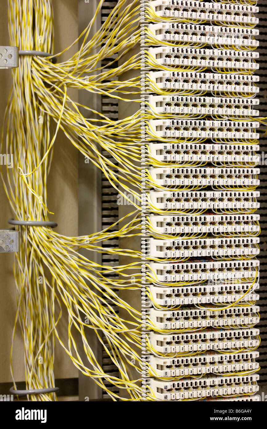 DEU Germany Cable of a computer server center of a company Stock Photo ...