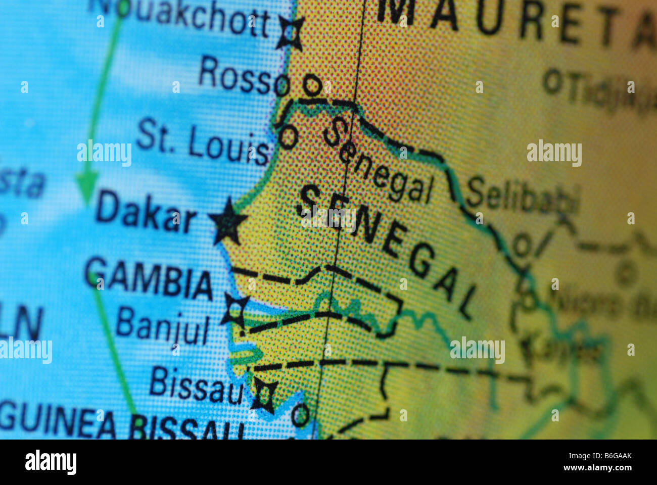 Senegal map hi-res stock photography and images - Alamy