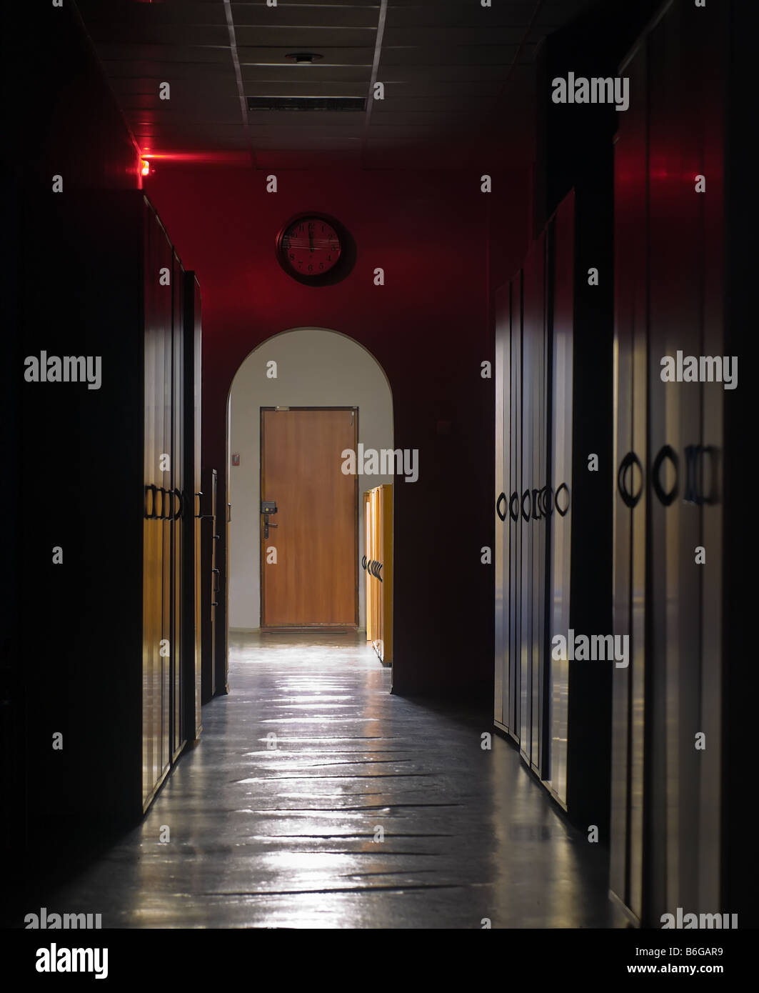 Entrance hall with red door hi-res stock photography and images - Alamy