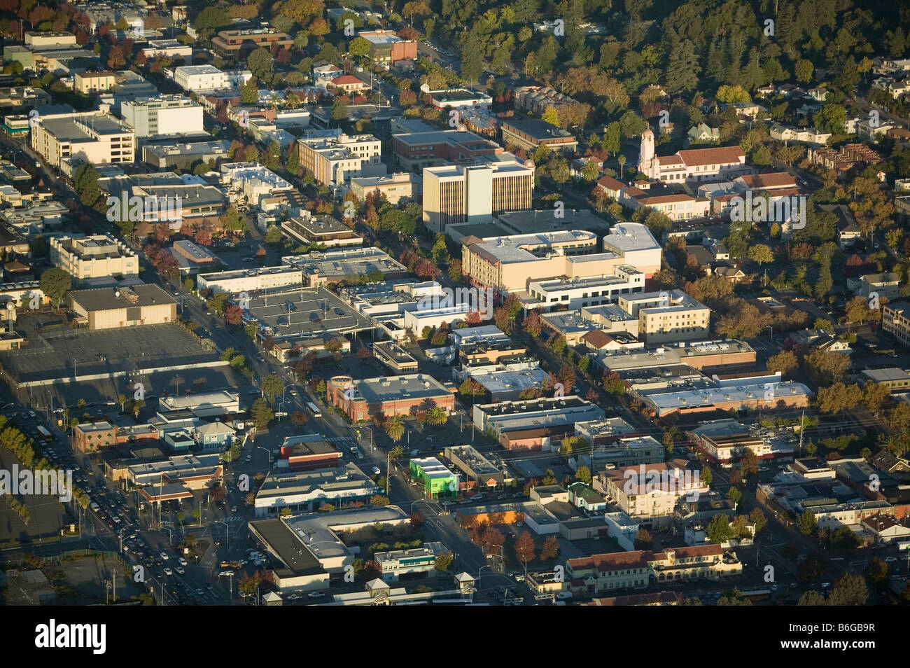aerial view above San Rafael Marin county northern California Stock ...