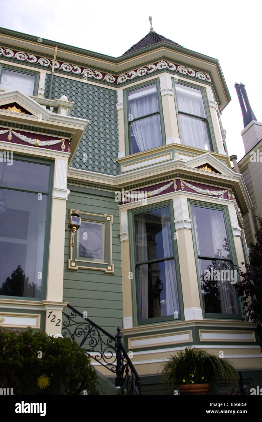 Turret on a Victorian house, Painted Ladies,San Francisco, California ...
