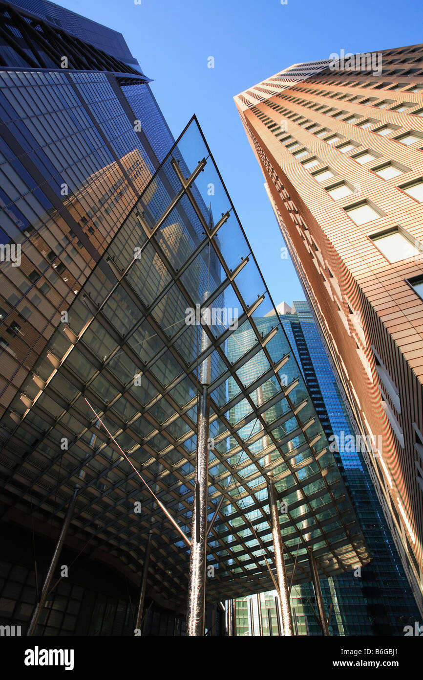 Japan Tokyo Shiodome area new highrise urban development Stock Photo ...