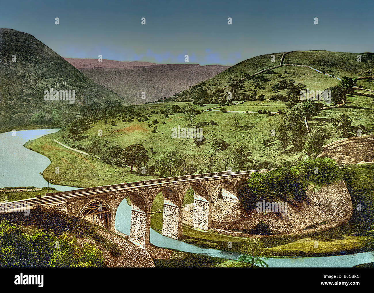 Monsal Dale Viaduct England UK - Carefully restored, re-master repaired ...