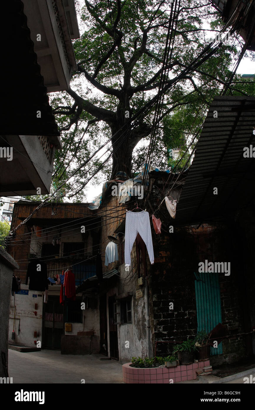 Old Cantonese side streets in Guangzhou, China. Lower Class Chinese ...