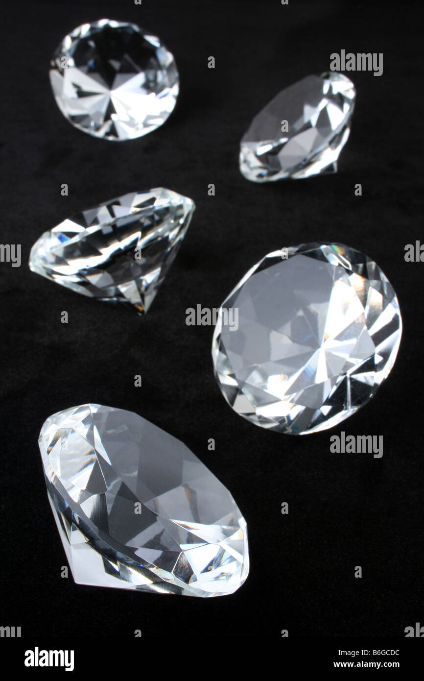 Diamonds over black velvet Stock Photo - Alamy