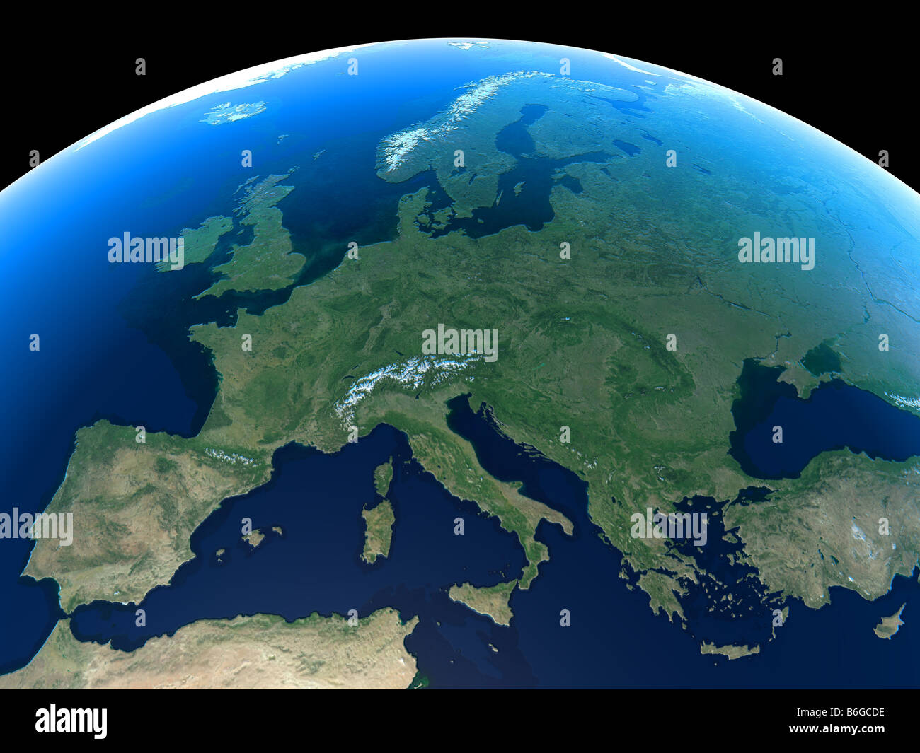 Europe seen from space Stock Photo - Alamy