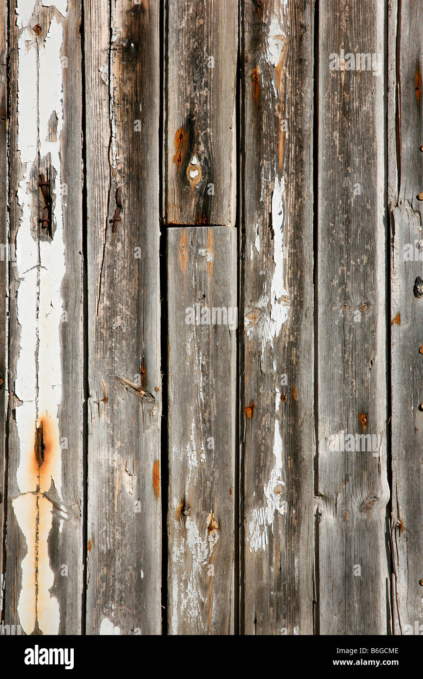 Old wooden door weathered by the sea air Stock Photo - Alamy