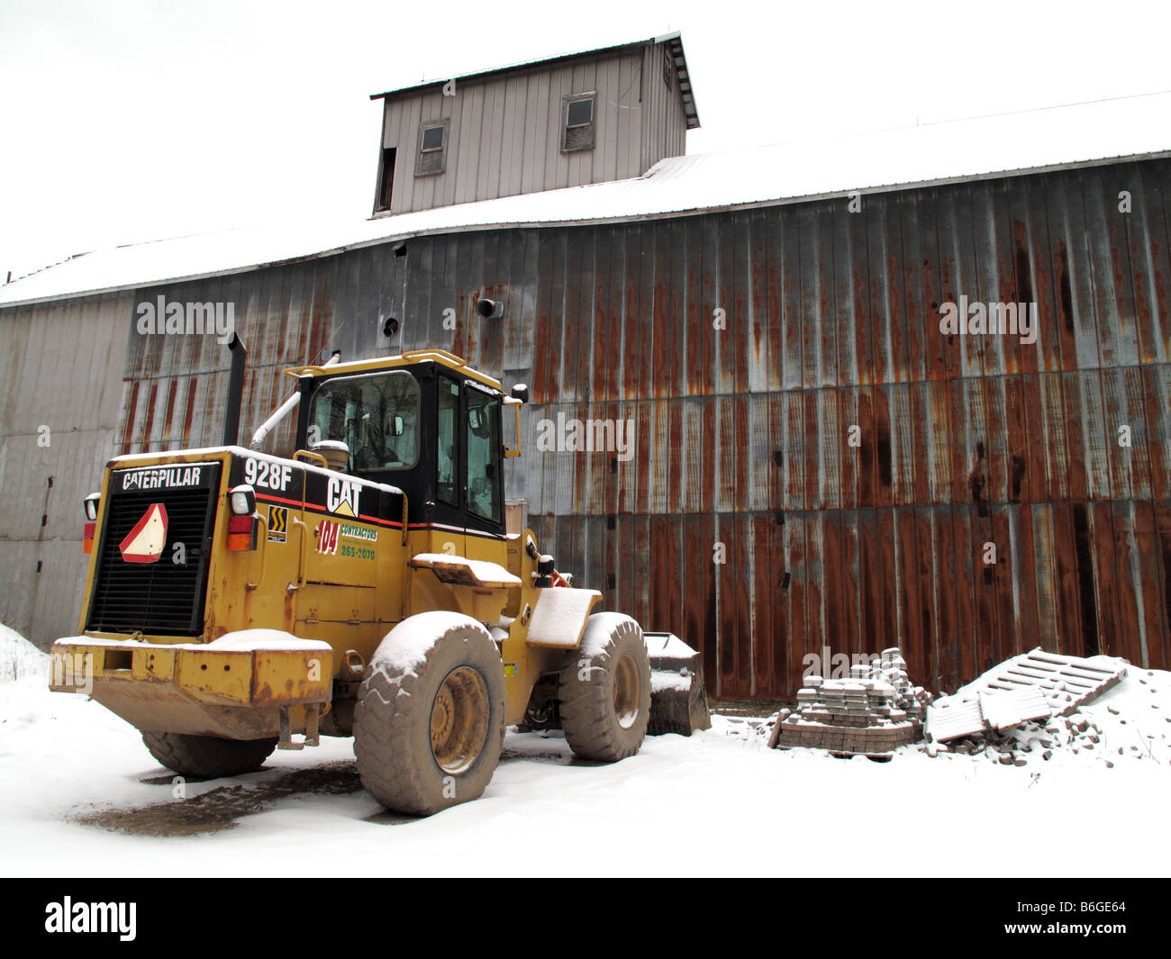Caterpillar wheel loader at construction site Stock Photo - Alamy