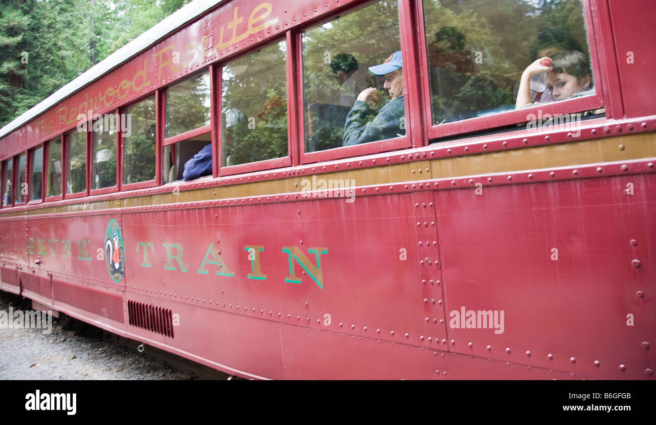The Skunk Train from Ft Bragg Stock Photo - Alamy