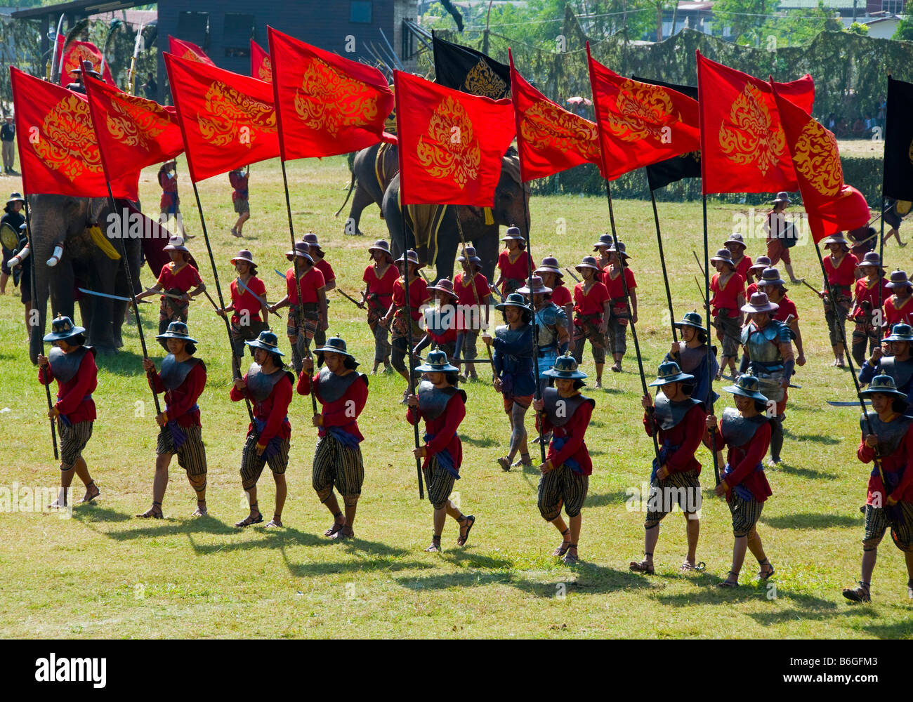 Flag bearers parade during hi-res stock photography and images - Alamy