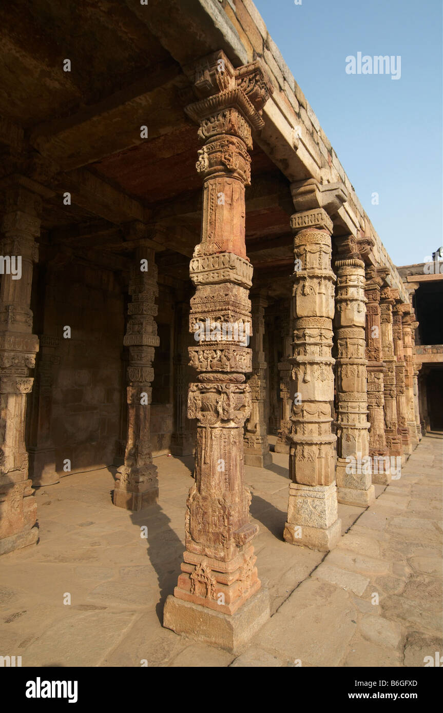 qutub minar old monument complex in delhi india Stock Photo - Alamy