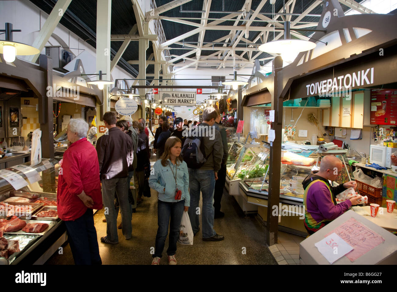 Inside the Kuopio City Market Hall ( Kauppahalli ) , Finland Stock ...