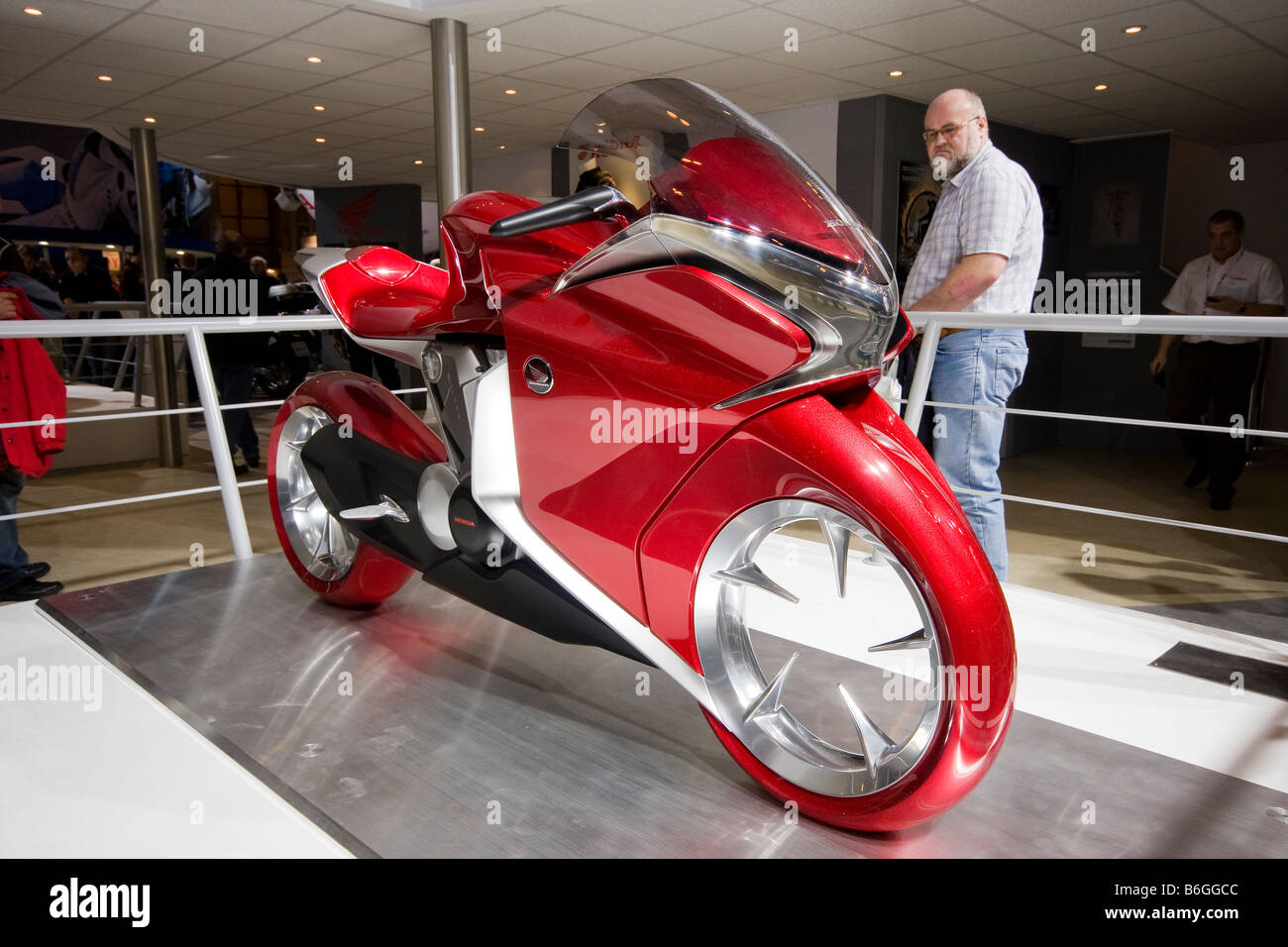 Concept motor cycle on the Honda stand at the NEC in Birmingham for the ...