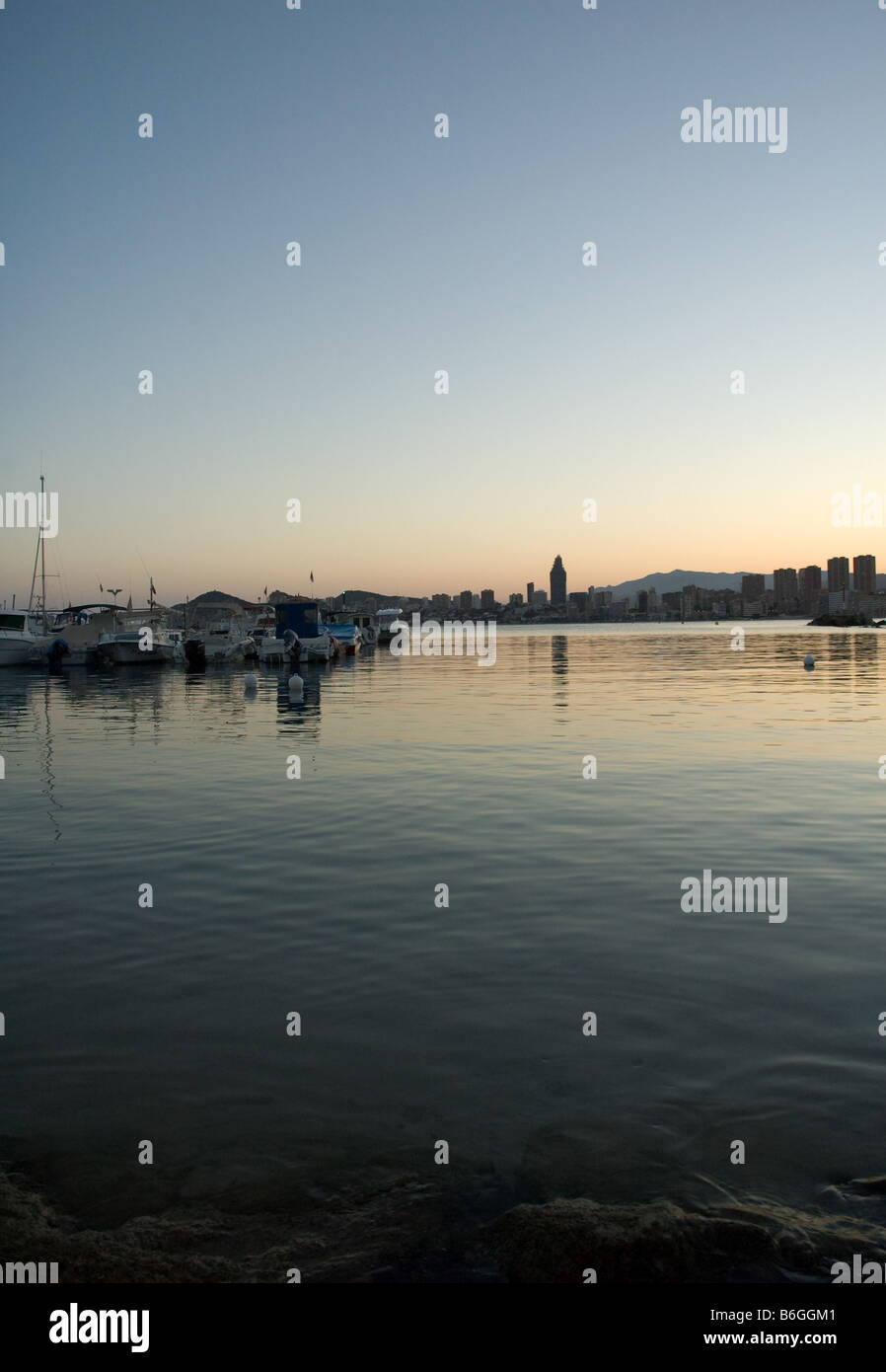 a harbour in benidorm Stock Photo - Alamy
