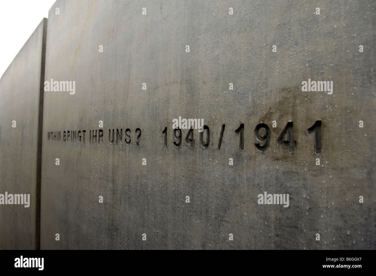 Grey bus concrete sculpture Memorial to Victims of the Nazis ...
