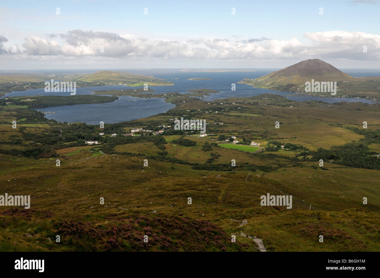 connemara national park view tully mountain ballynakill harbour from ...