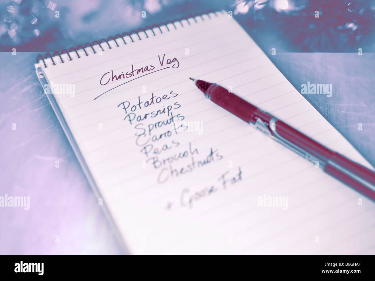 A Christmas Dinner Shopping List For Vegetables To Go With This Festive