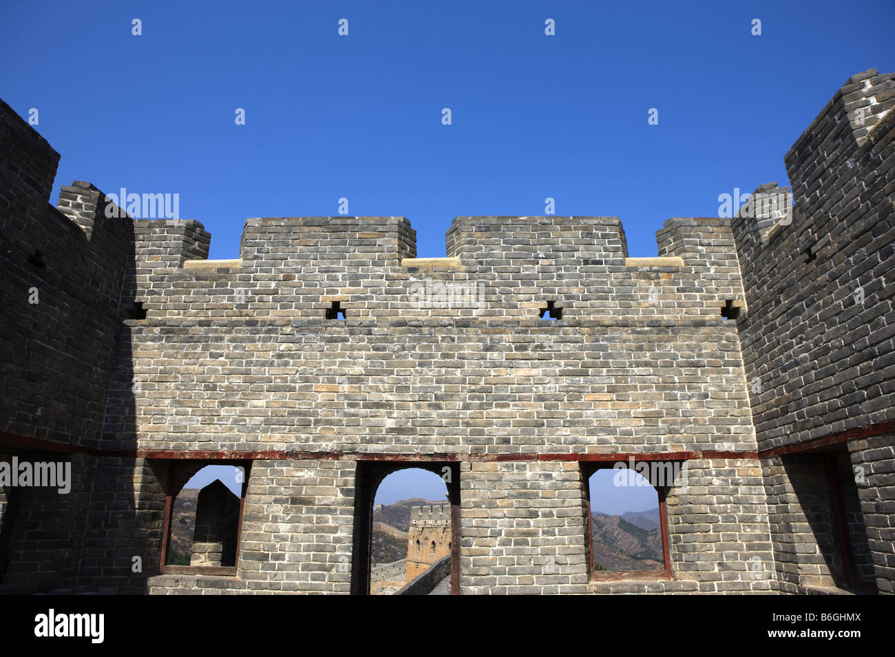 China Beijing The Great Wall detail of brickwork Stock Photo - Alamy
