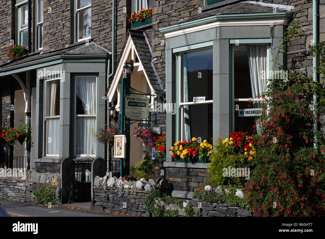 Ambleside 19th century town Compston Road typical buildings Lake ...