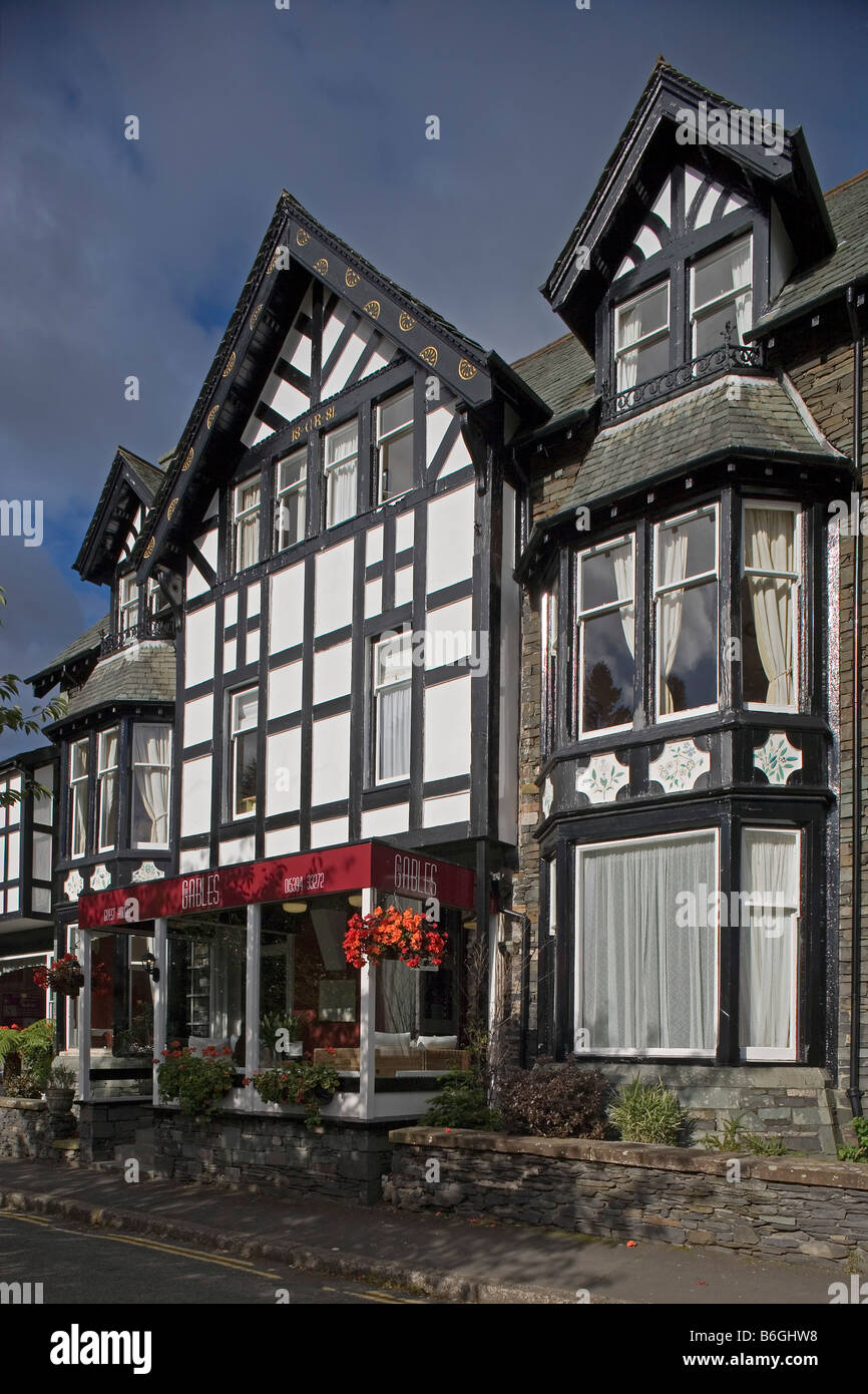 Ambleside 19th century town Milnthorpe Rd typical buildings Lake ...