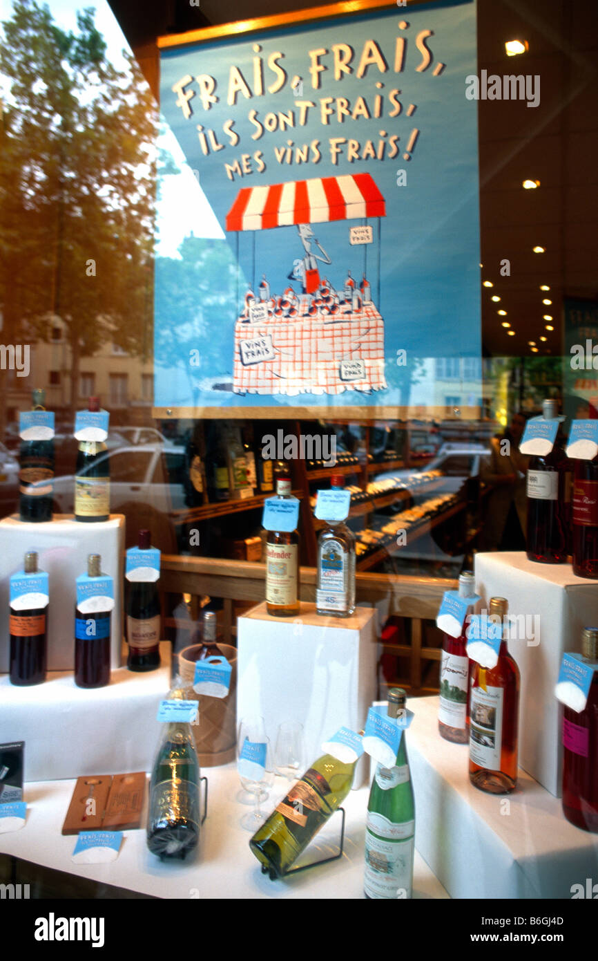 Lyon France Croix Rousse Wine Shop Stock Photo - Alamy