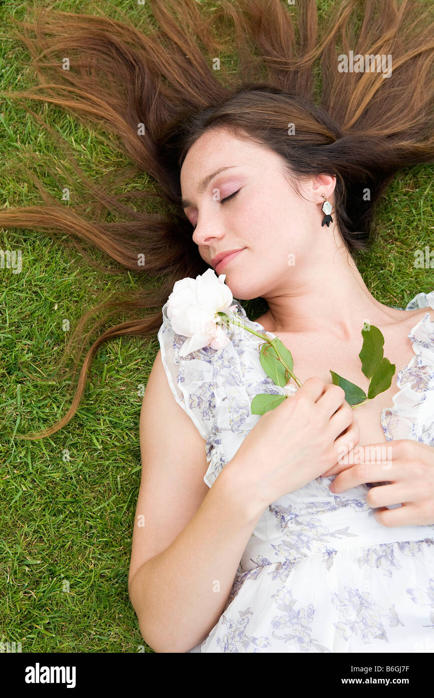 Woman Laying Down Profile High Resolution Stock Photography and Images ...